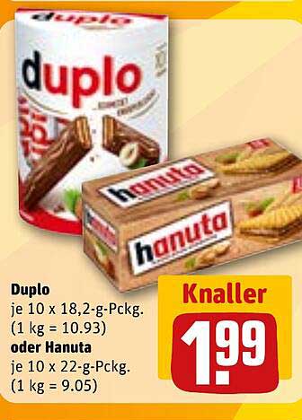 Duplo Oder Hanuta Angebot bei REWE - ProspektGuru.de