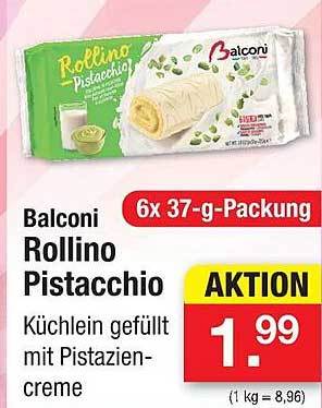 Balconi Rollino Pistacchio Küchlein Gefüllt Mit Pistazien-Creme Angebot ...