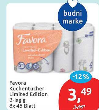 Goldeimer Küchentücher 3-Lagig 4X 128 Blatt Angebot bei Budni ...