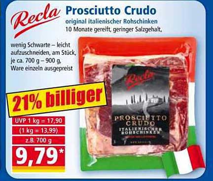 Prosciutto Crudo Original Italienischer Rohschinken Angebot bei Norma ...