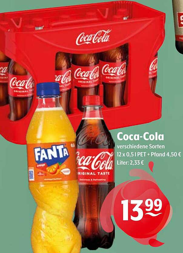 Coca-Cola Verschiedene Sorten Angebot bei Getränke Hoffmann