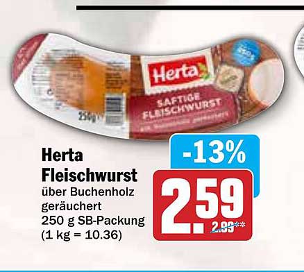 Herta Fleischwurst Angebot bei Hit - ProspektGuru.de