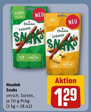 Houdek Snaks Angebot bei REWE Center