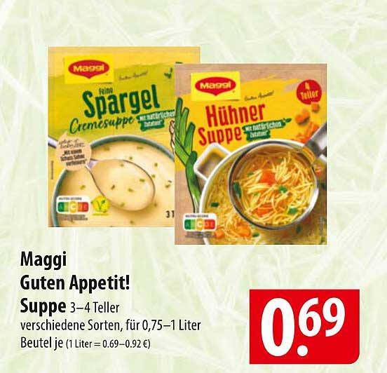 Maggi Guten Appetit! Suppe Angebot bei Famila Nord Ost