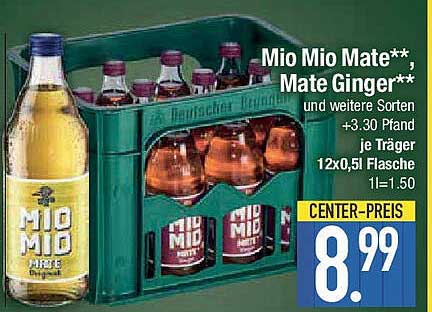 Mio Mio Mate**; Mate Ginger** Angebot bei E-Center - ProspektGuru.de