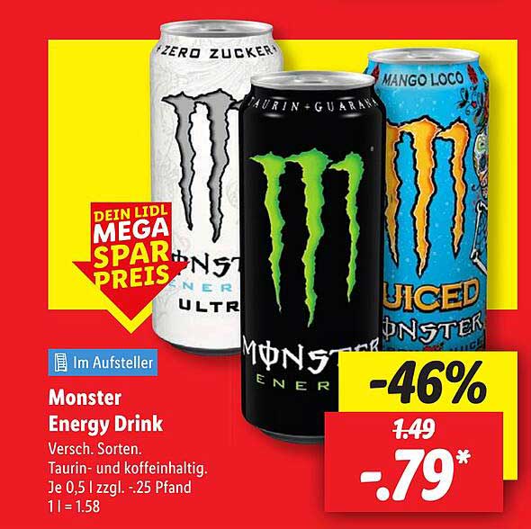 Monster Energy Drink Angebot bei Lidl - ProspektGuru.de
