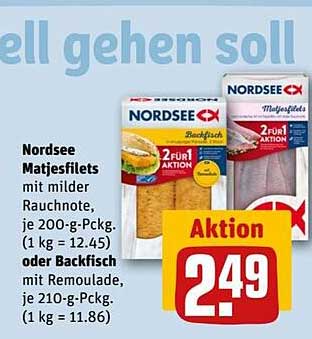 Nordsee Matjesfilets Angebot bei REWE Center