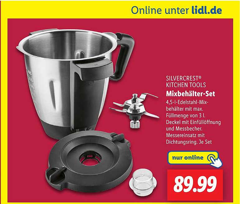Silvercrest® Kitchen Tools Mixbehälter-Set Angebot bei Lidl