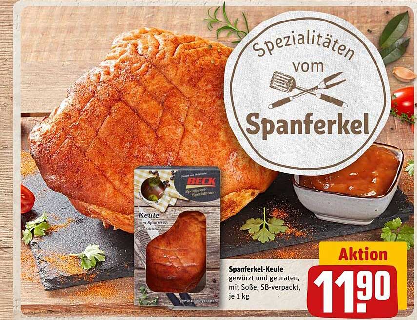 Spanferkel-Keule Angebot bei REWE Center
