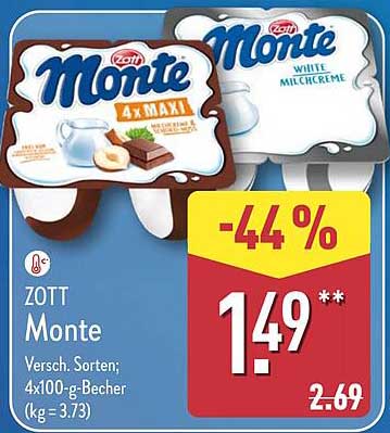 Zott Monte Angebot bei Aldi Nord - ProspektGuru.de