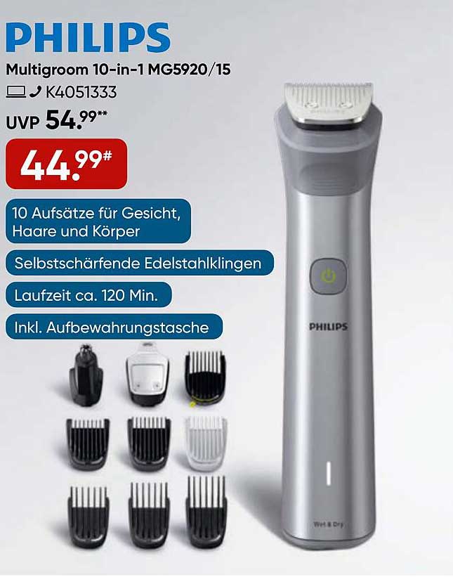Philips Multigroom 10-In-1 Mg5920/15 Angebot bei Galeria - ProspektGuru.de