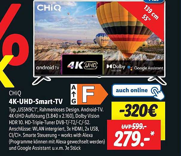 Chiq 4K-Uhd-Smart-Tv Angebot bei Lidl