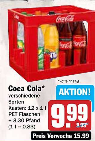 Coca Cola* Verschiedene Sorten Angebot bei Hit