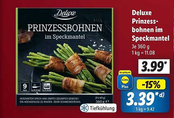 Deluxe Prinzessbohnen Im Speckmantel Angebot bei Lidl