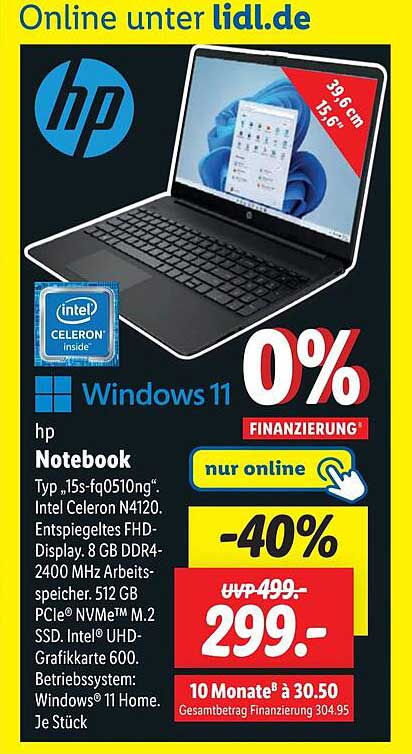 Hp Notebook Angebot bei Lidl