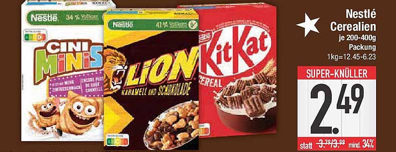 Nestlé Cerealien Angebot bei E-Center