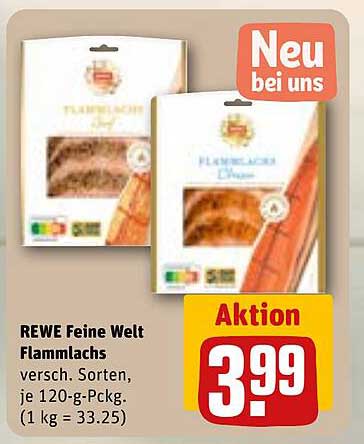 Rewe Feine Welt Flammlachs Angebot bei REWE Center - ProspektGuru.de