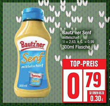 Bautz'ner Senf Mittelscharf Angebot bei Edeka - ProspektGuru.de