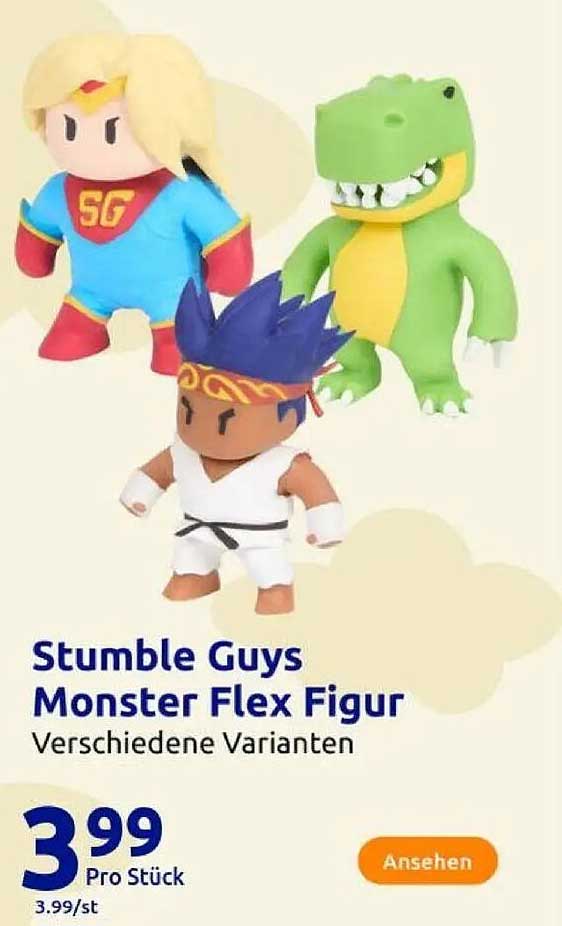 Stumble Guys Monster Flex Figur Angebot bei Action - ProspektGuru.de