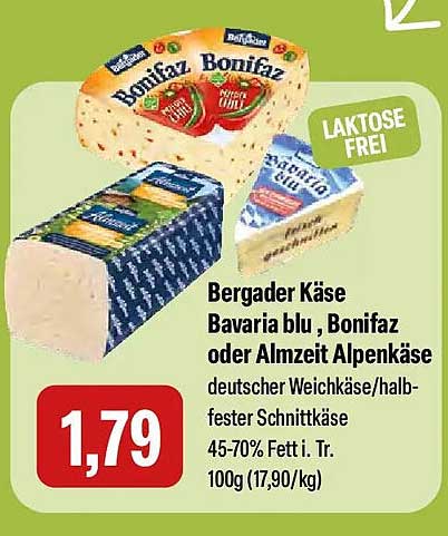 Bergader Käse Bavaria Blu, Bonifaz Oder Almzeit Alpenkäse Angebot bei ...