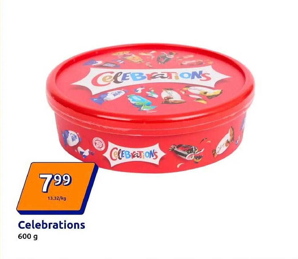 Celebrations Pralinenschachtel 600 G Angebot bei Action - ProspektGuru.de