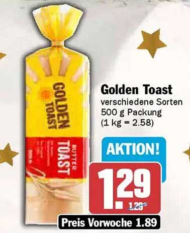 Golden Toast Verschiedene Sorten 500 G Packung Angebot bei AEZ ...