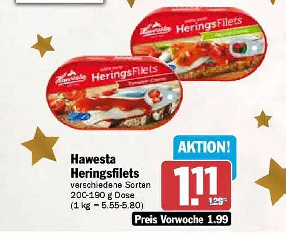 Hawesta Extra Zarte Heringsfilets Verschiedene Sorten, Je 200-G-Dose ...