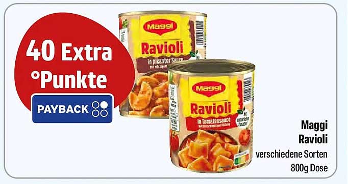 Maggi Ravioli In Verschiedenen Sorten 800G Dose Angebot bei Feneberg ...