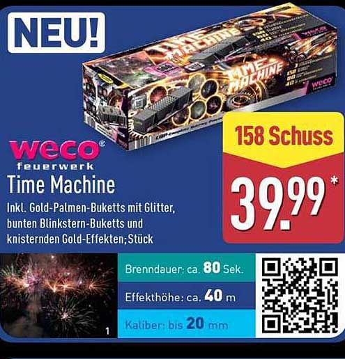 Weco Feuerwerk Time Machine - 158 Schuss Angebot bei Aldi Nord ...
