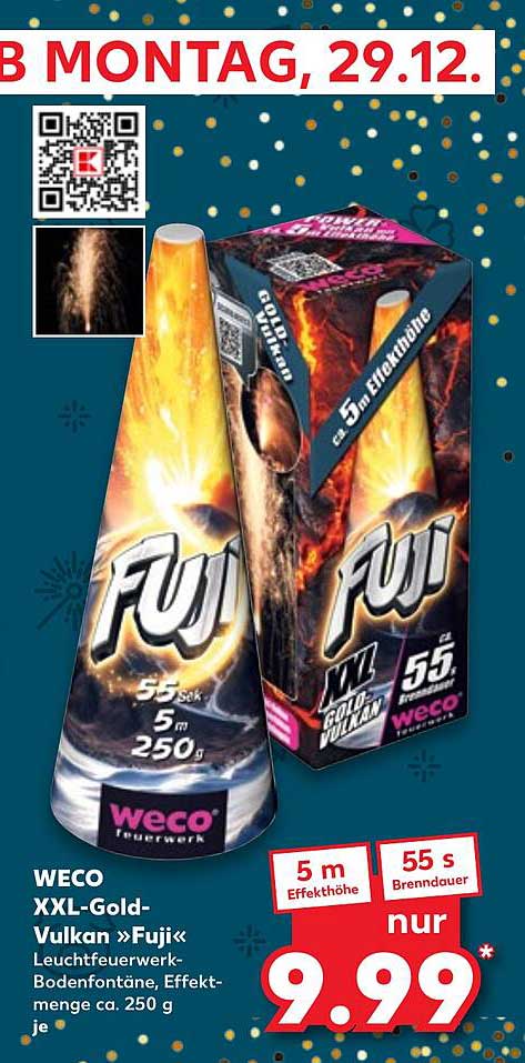 Weco Xxl-Gold-Vulkan »Fuji« Angebot bei Kaufland - ProspektGuru.de
