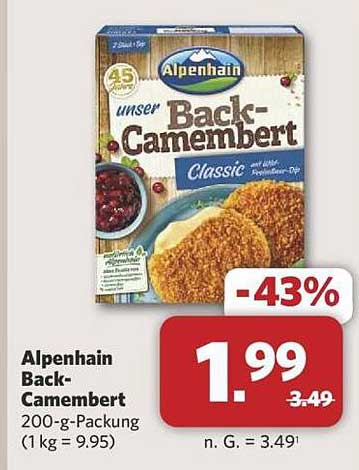 Alpenhain Back-Camembert Angebot bei Combi - ProspektGuru.de