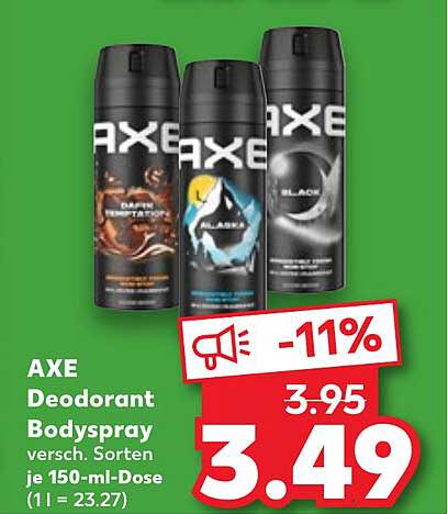 Axe Deodorant Bodyspray Versch. Sorten Je 150-Ml-Dose Angebot bei ...