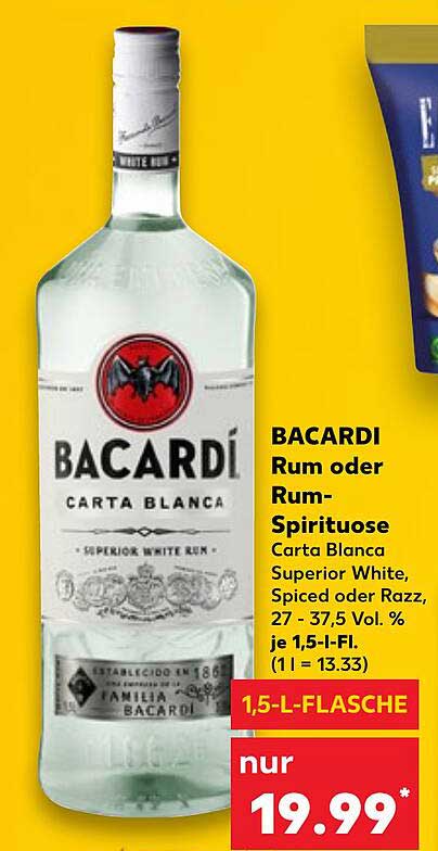 Bacardí Rum Carta Blanca, Spiced, Coconut, Carta Oro, Tropical, Razz ...