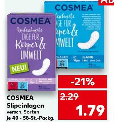 Cosmea Slipeinlagen Versch. Sorten Je 40 - 58-St.-Pack. Angebot bei ...