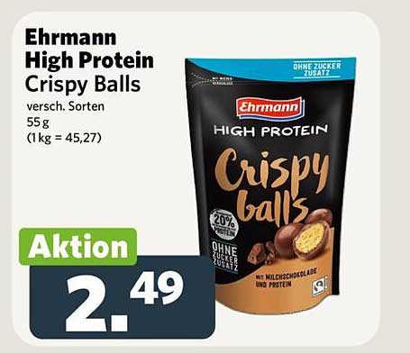 Ehrmann High Protein Crispy Balls Angebot bei Combi - ProspektGuru.de