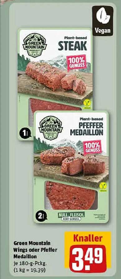 Green Mountain Wings Oder Pfeffer Medaillon Angebot bei REWE ...