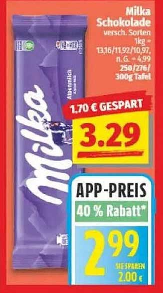 Milka Schokolade Versch. Sorten Angebot bei NP Discount - ProspektGuru.de