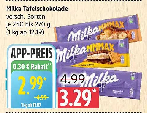 Milka Tafelschokolade Verschieden. Sorten Je 250 Bis 270 G (1 Kg Ab 12. ...