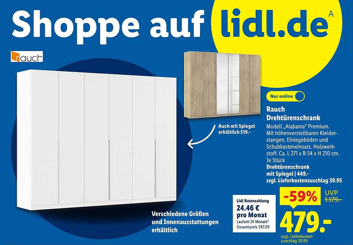 Rauch Drehtürenschrank Modell "Alabama" Premium. Angebot bei Lidl ...