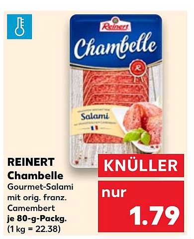Reinert Chambelle Gourmet-Salami Mit Orig. Franz. Camembert Je 80-G ...