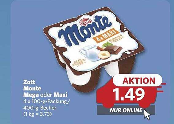 Zott Monte Mega Oder Maxi Angebot bei Combi - ProspektGuru.de