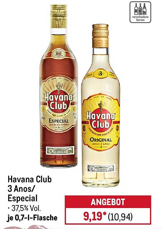 Havana Club 3 Anos/ Especial Angebot bei METRO - ProspektGuru.de