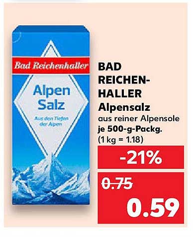 Bad Reichenhaller Alpensalz Angebot bei Kaufland