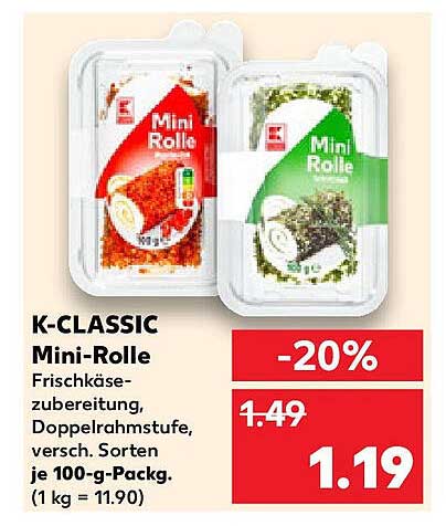 K-Classic Mini-Rolle Angebot bei Kaufland