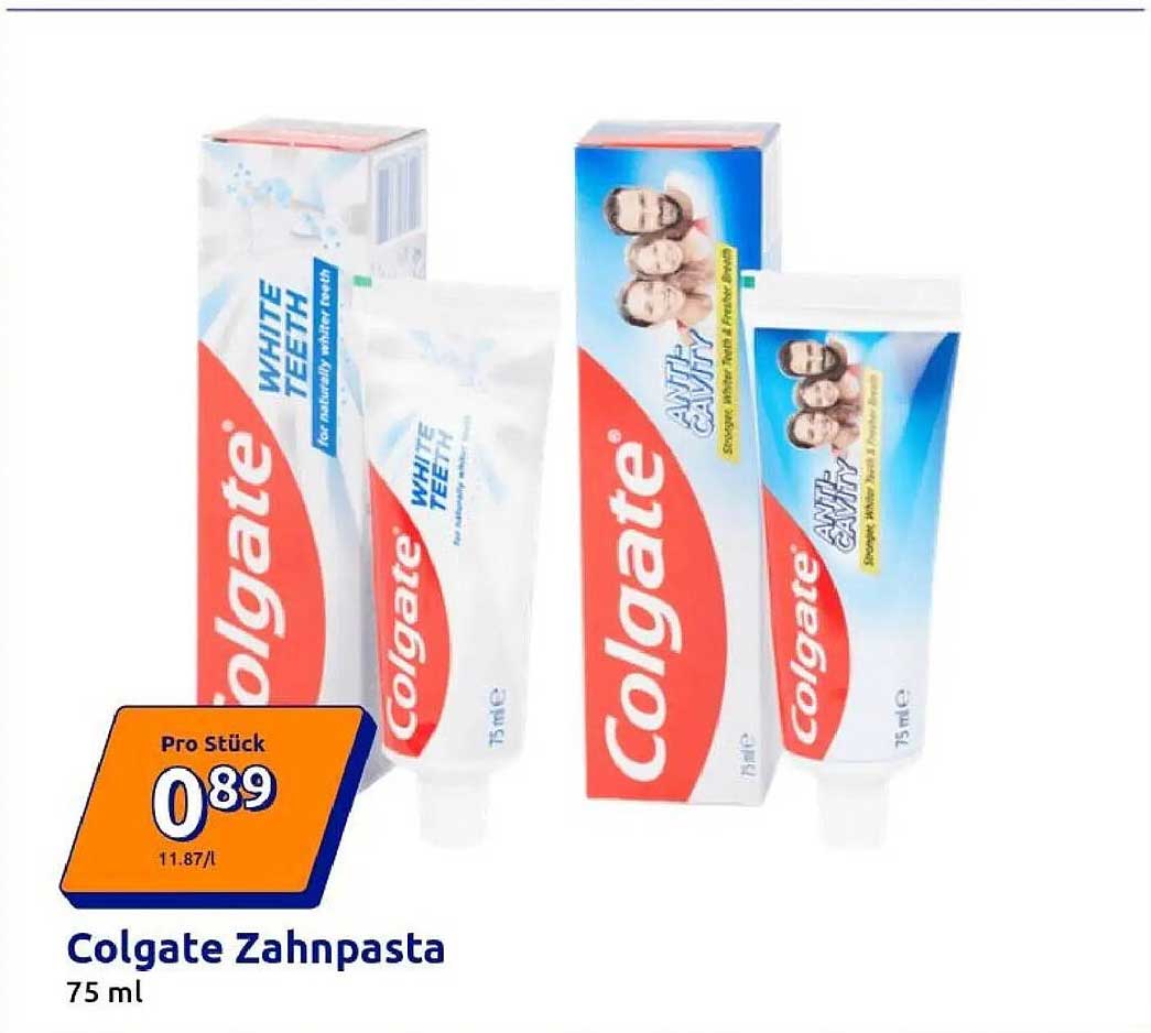 Colgate Zahnpasta 75 Ml Angebot bei Action - ProspektGuru.de