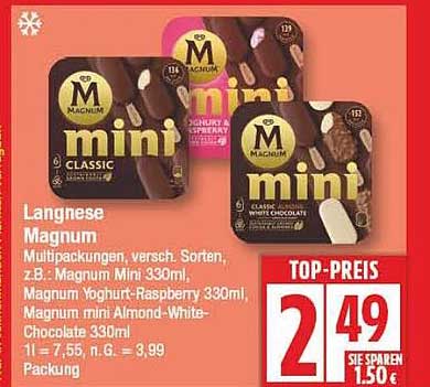 Langnese Magnum Mini Multipackungen 330Ml Angebot Bei Edeka