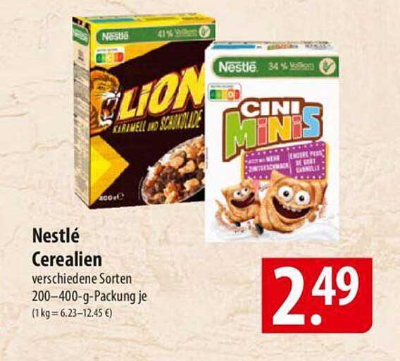 Nestlé Cerealien Angebot bei Famila Nord Ost - ProspektGuru.de