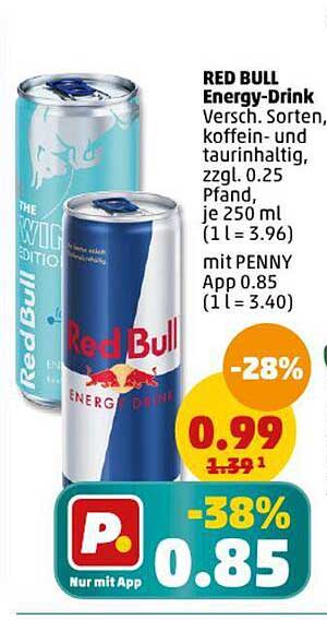 Red Bull Energy-Drink Angebot bei Penny