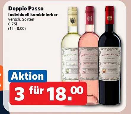 Doppio Passo – 3 Für 18,00 € Angebot bei Combi - ProspektGuru.de