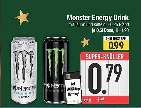Monster Energy Drink - 0,5 Liter Dose Angebot bei E-Center ...